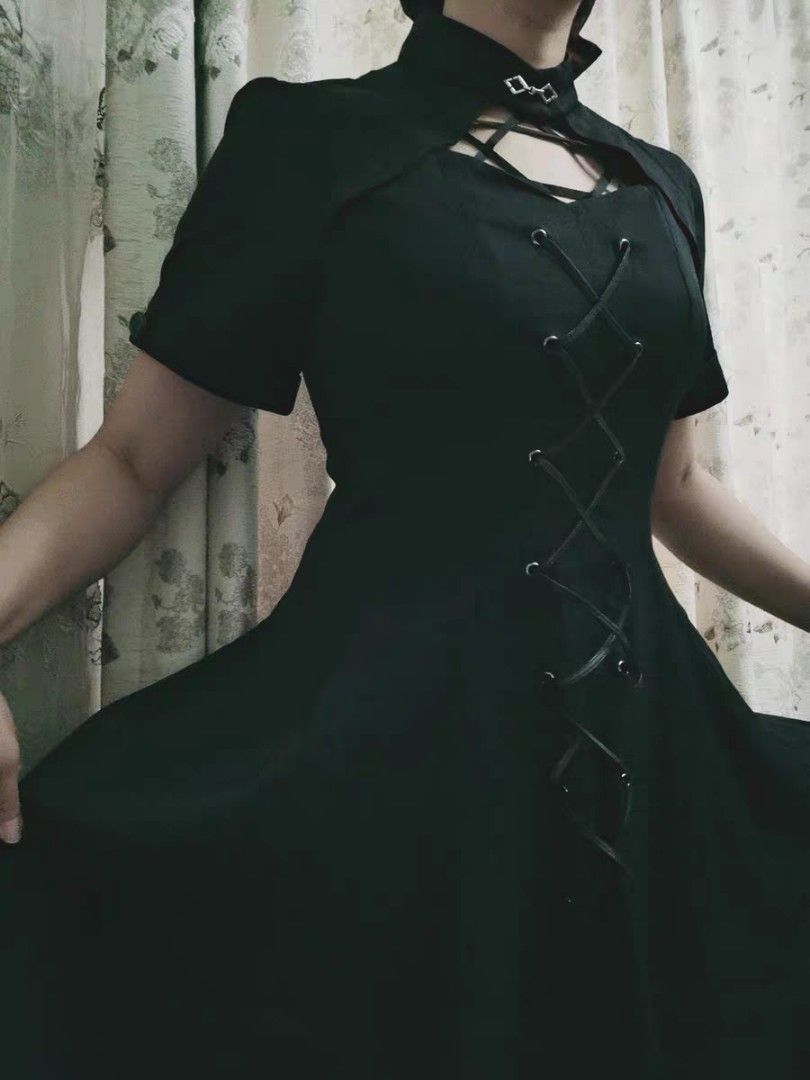 (PO) Gothic pentagram window cosplay dress, Hobbies & Toys, Memorabilia ...