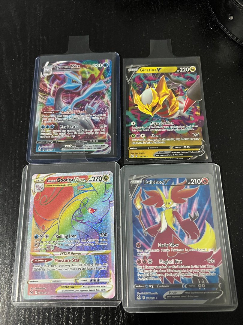 Pokemon Lost Origin Goodra Vstar Rainbow Delphox v FA Full art Giratina ...