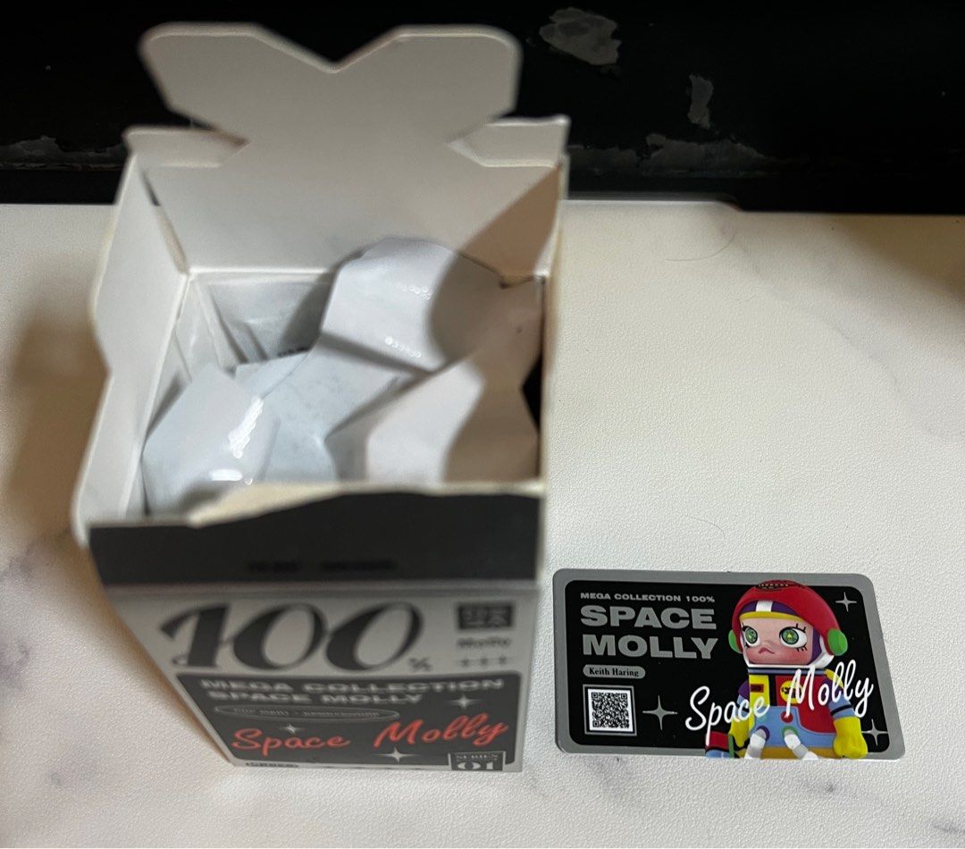 POPMART 100% Space Molly Keith Haring, Hobbies & Toys, Toys & Games on Carousell