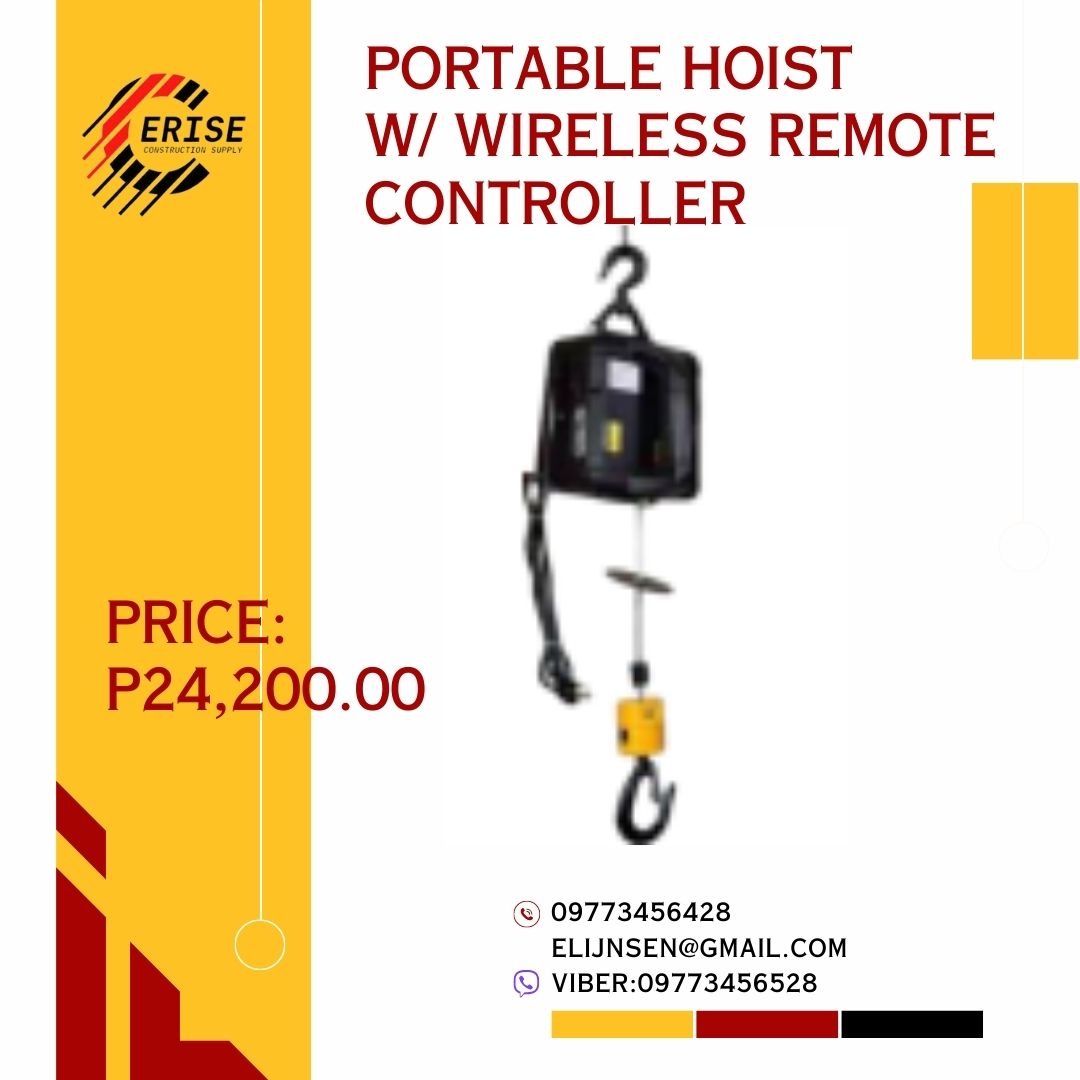PORTABLE HOIST W/ WIRELESS REMOTE CONTROLLER, Commercial & Industrial ...