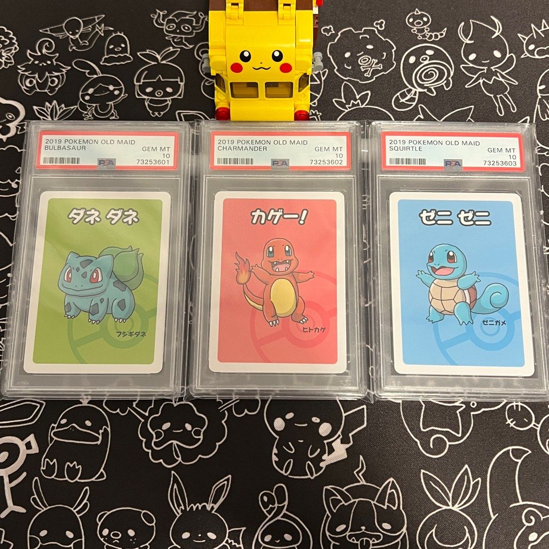 PRICE DROP Psa 10 sequential pokemon old maid starter trio bulbasaur ...