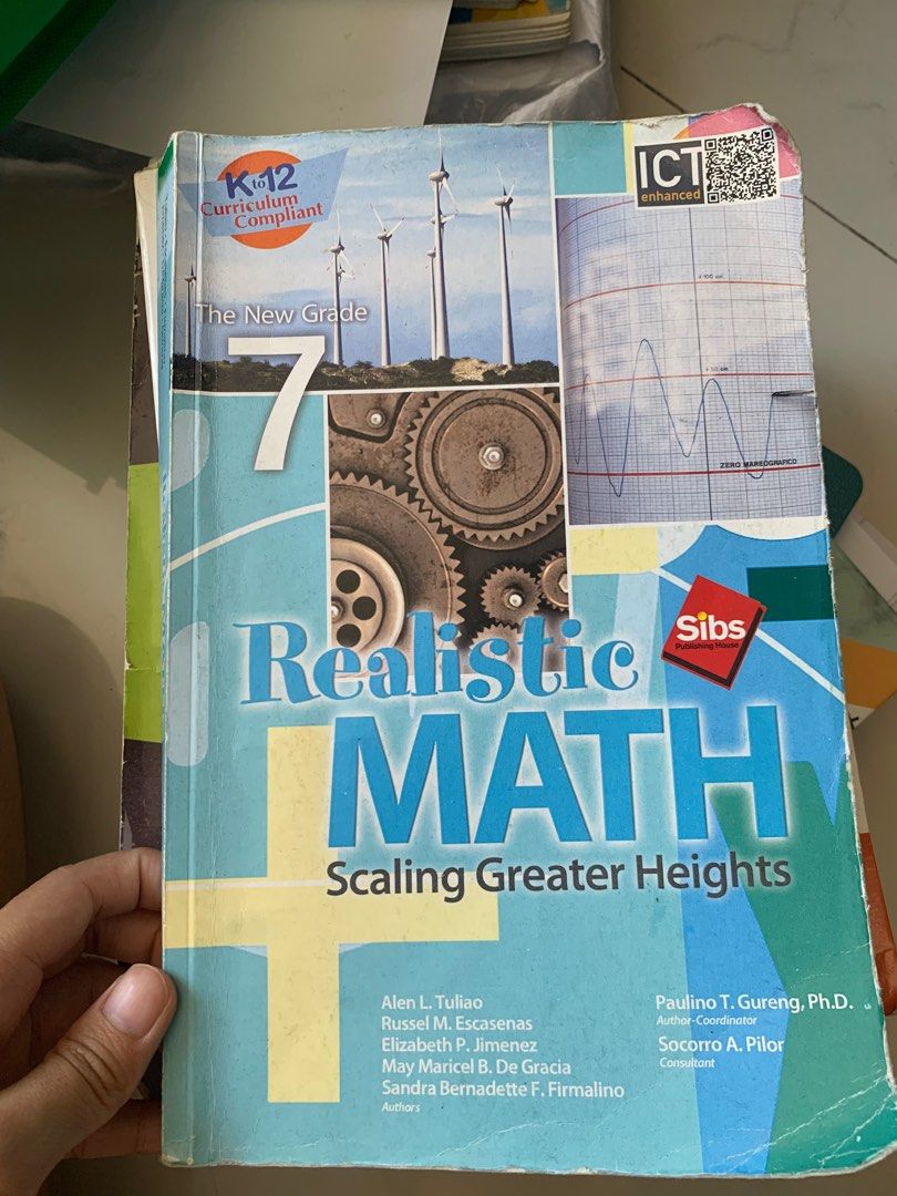 Realistic math grade 7 book on Carousell