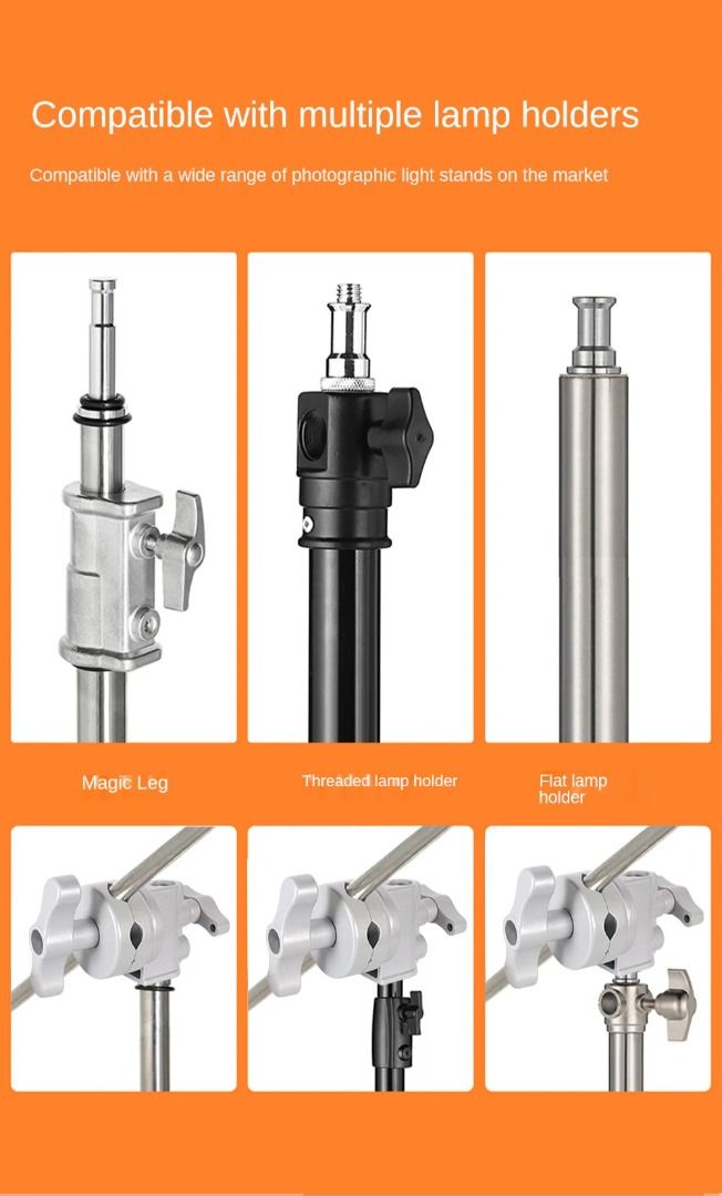 Refutuna Full Metal Heavy Duty Grip Head for C-Stand Boom Arm Softbox ...