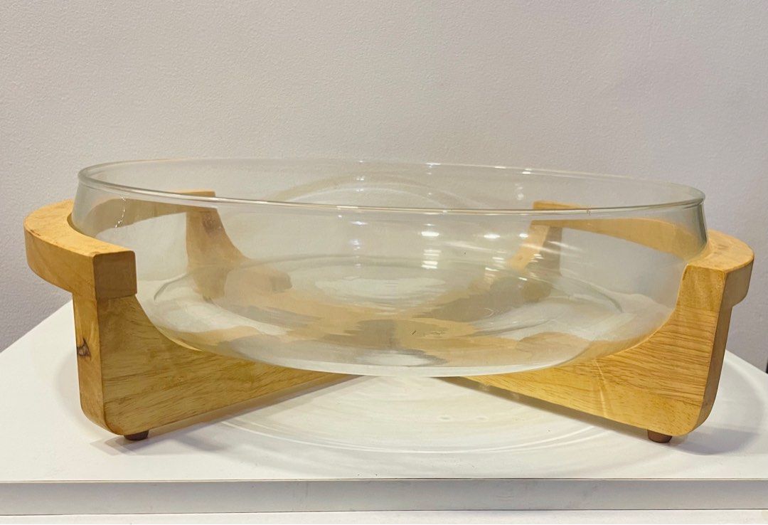 SALAD BOWL W/ CRADLE*, Furniture & Home Living, Kitchenware & Tableware ...