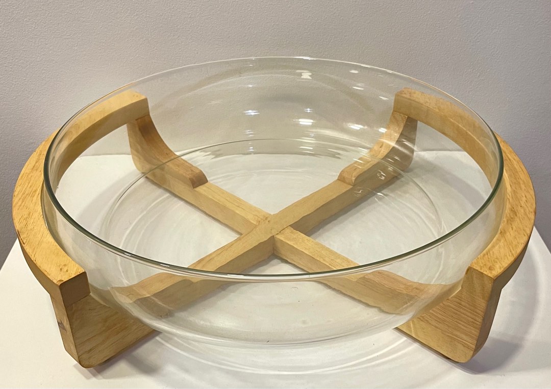 SALAD BOWL W/ CRADLE*, Furniture & Home Living, Kitchenware & Tableware ...
