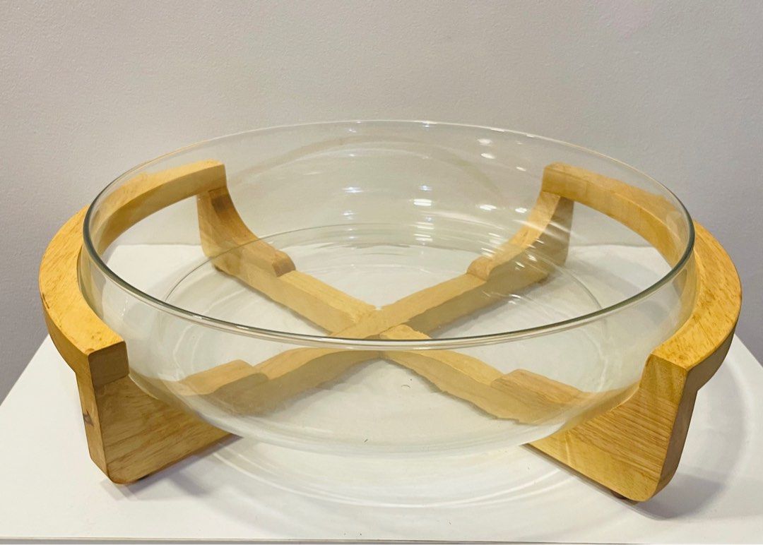 SALAD BOWL W/ CRADLE*, Furniture & Home Living, Kitchenware & Tableware ...