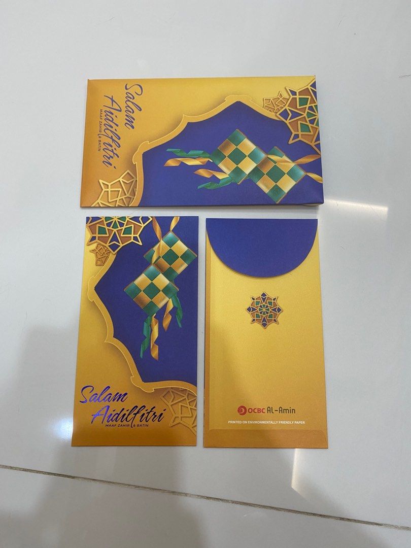 Sampul Duit Raya Hari Raya green packets, Hobbies & Toys, Stationery ...