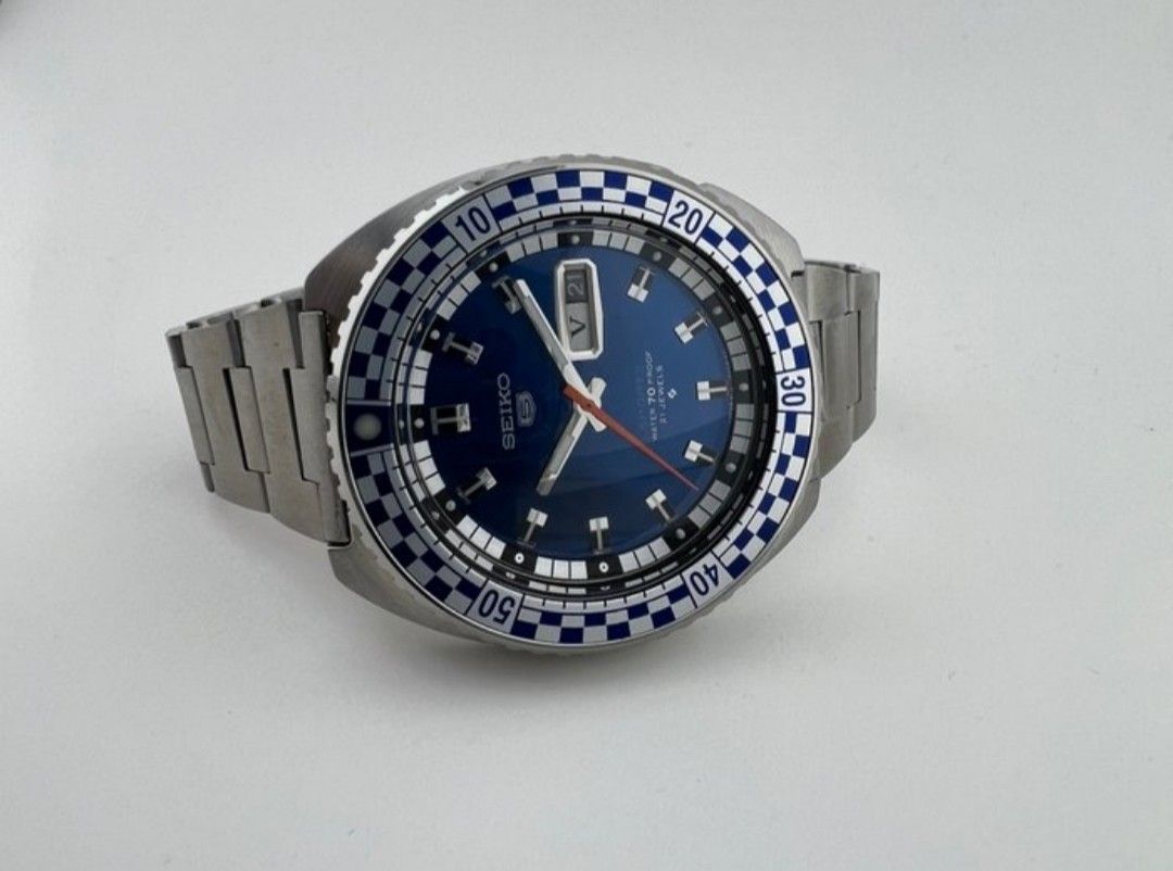 Seiko - 5 Sports Rally "Blue Dial", Luxury, Watches on Carousell