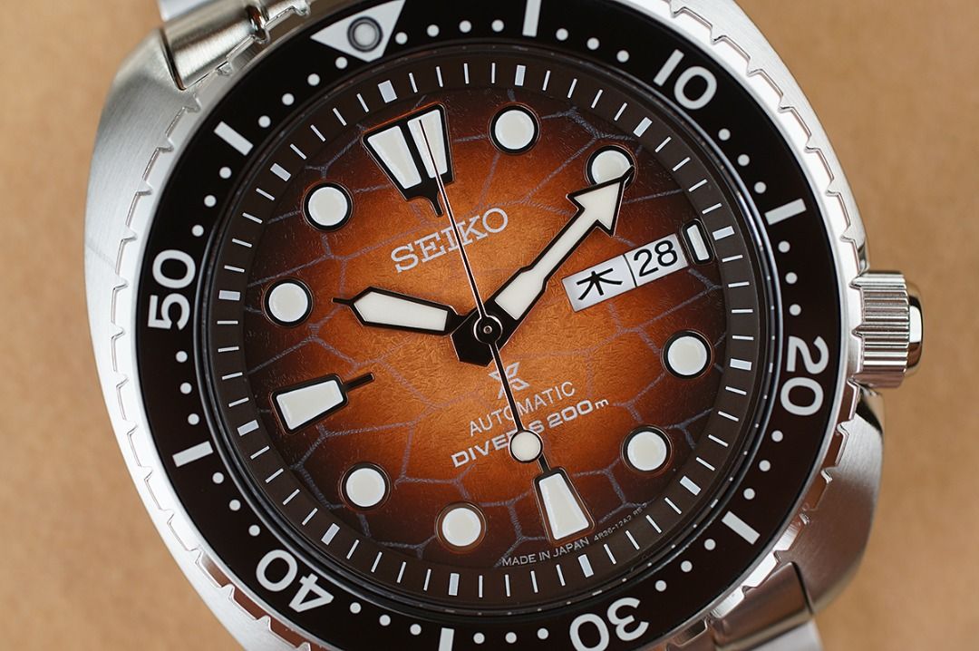 Seiko SRPH55J Brown King Turtle Shell Oceanic Society US Special ...