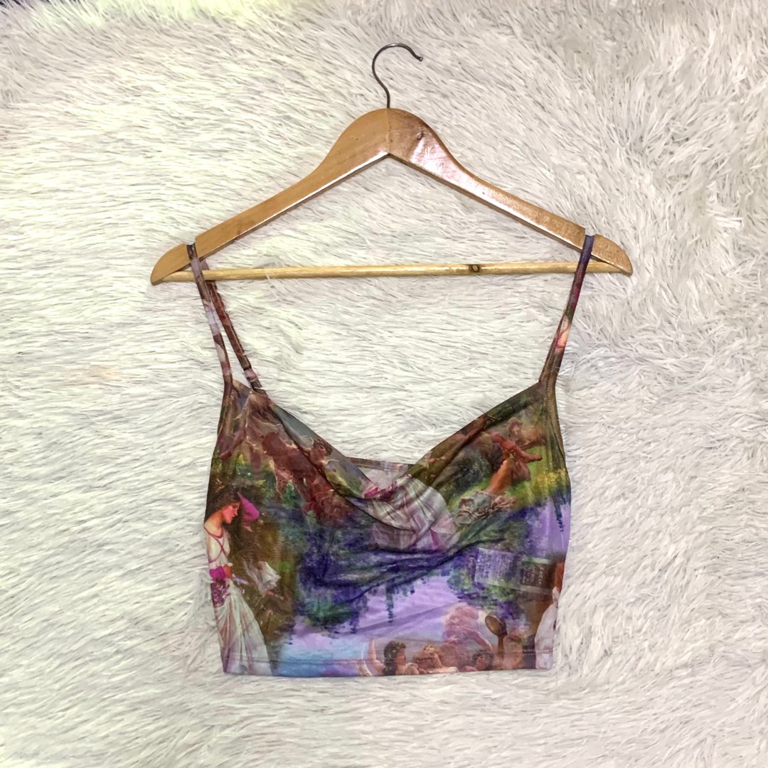 Shein Mesh Angel Inspired Sexy Top, Women's Fashion, Tops, Sleeveless ...