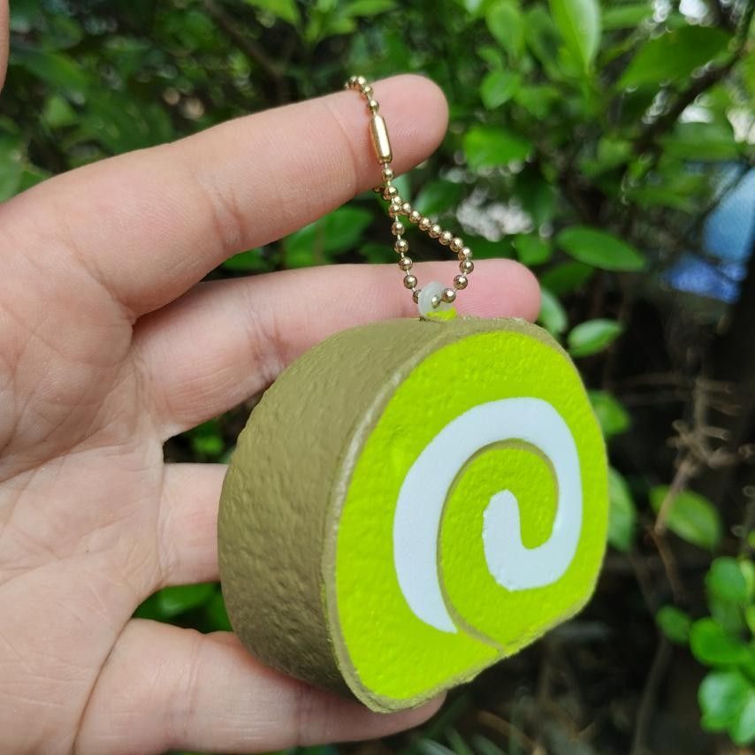 Matcha Slice Roll Cake Squishy Relief Toy, Hobbies & Toys, Toys & Games ...