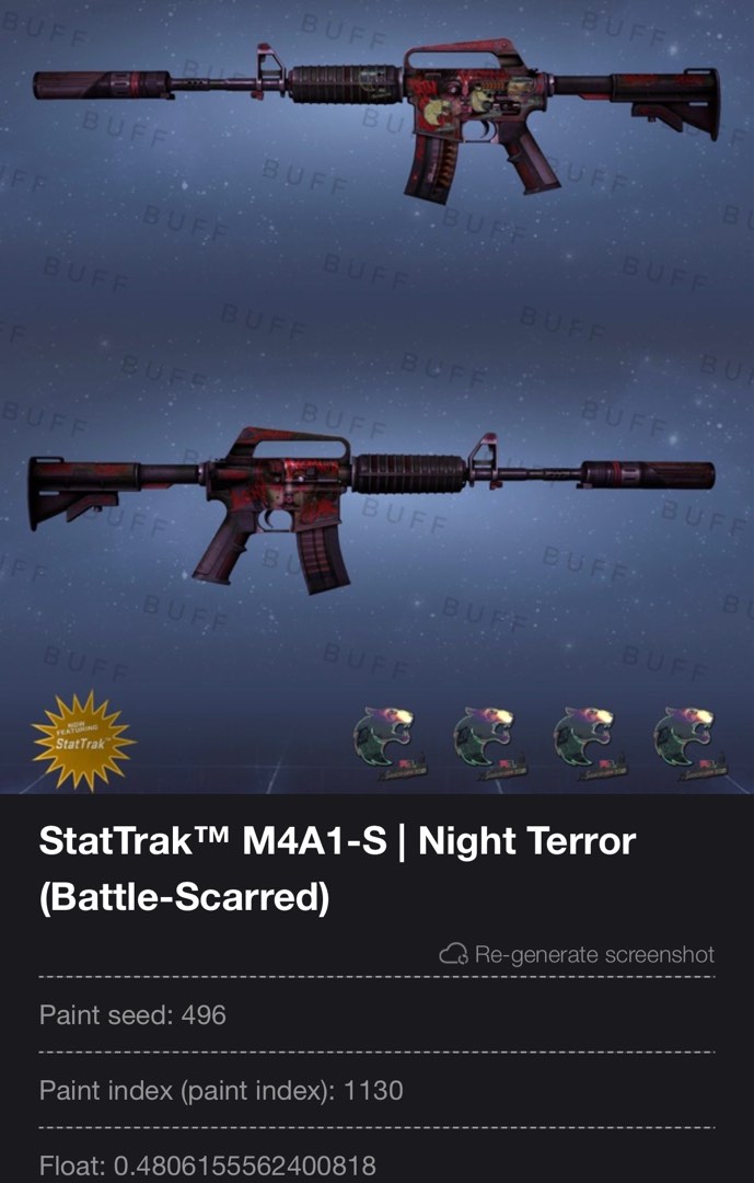 ST M4A1-S |Night Terror (BS) 4 x Furia holo Stockholm, Video Gaming ...