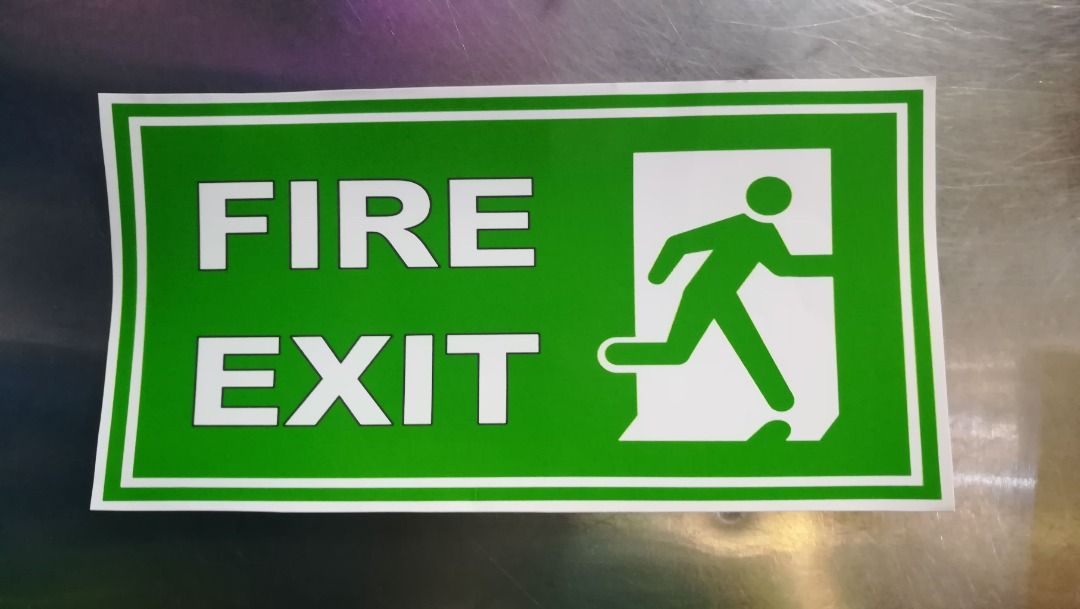 Sticker for Fire Alarm, Fire Exit & Fire Extinguisher, Furniture & Home ...