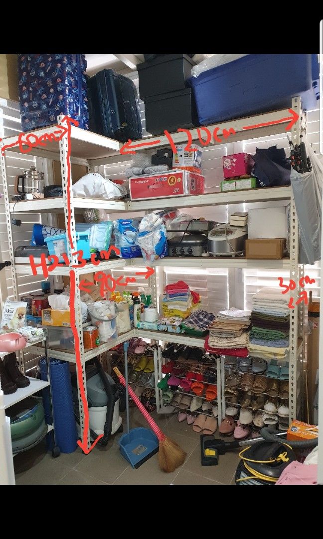 Storeroom Storage Rack L-Shaped, Furniture & Home Living, Furniture ...