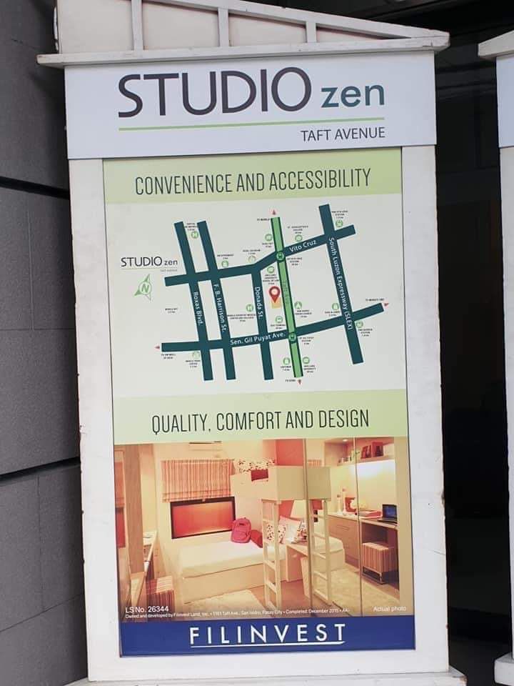 Studio Zen private Dormitel by Filinvest located at Taft avenue Pasay city on Carousell