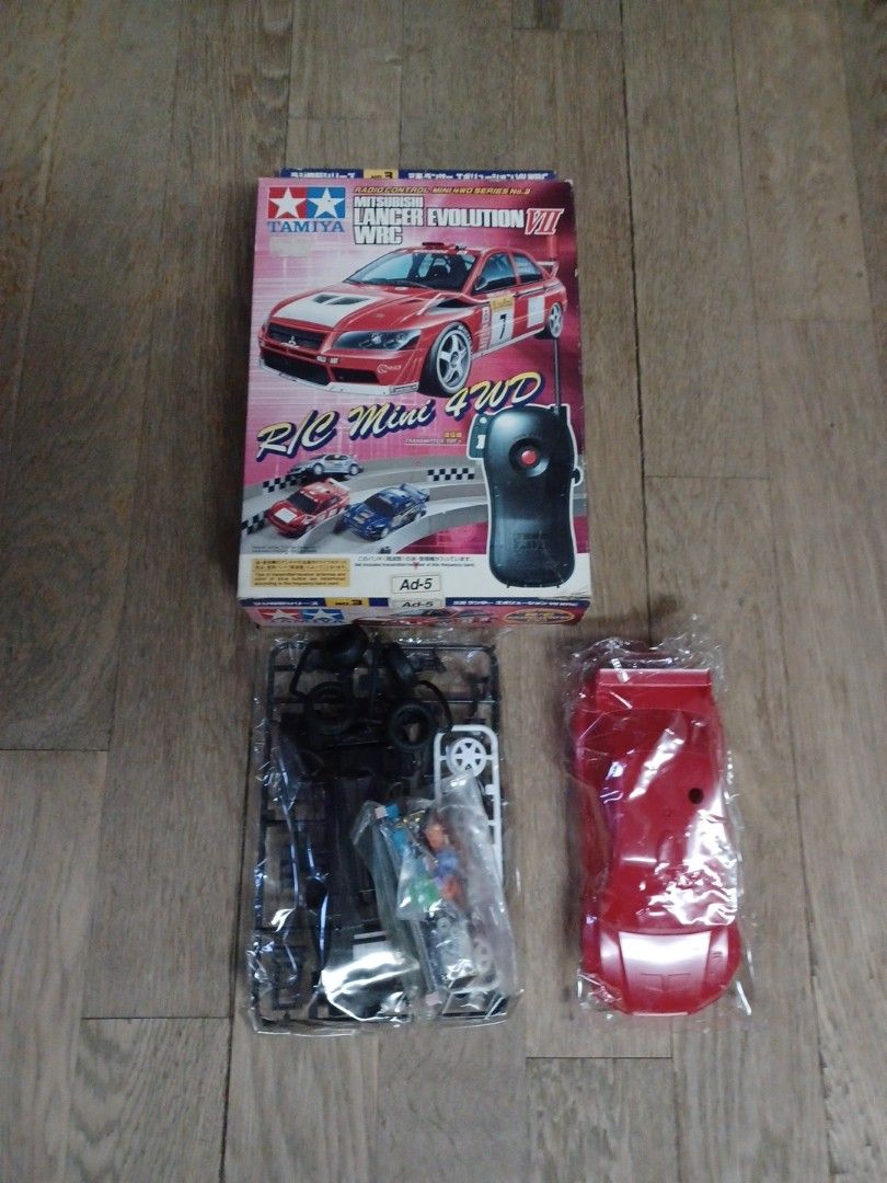 TAMIYA RC mini 4WD MITSUBISHI LANCER EVOLUTION VII WRC Brand New Set ...