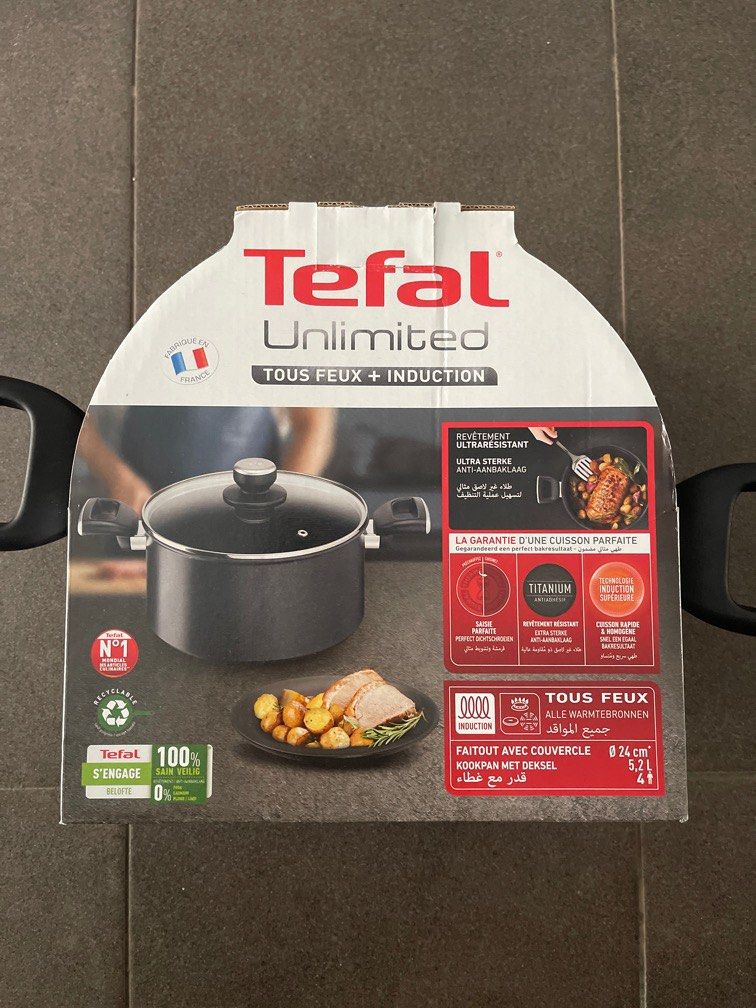 Tefal Unlimited 24cm pot with lid and handle, Furniture & Home Living ...
