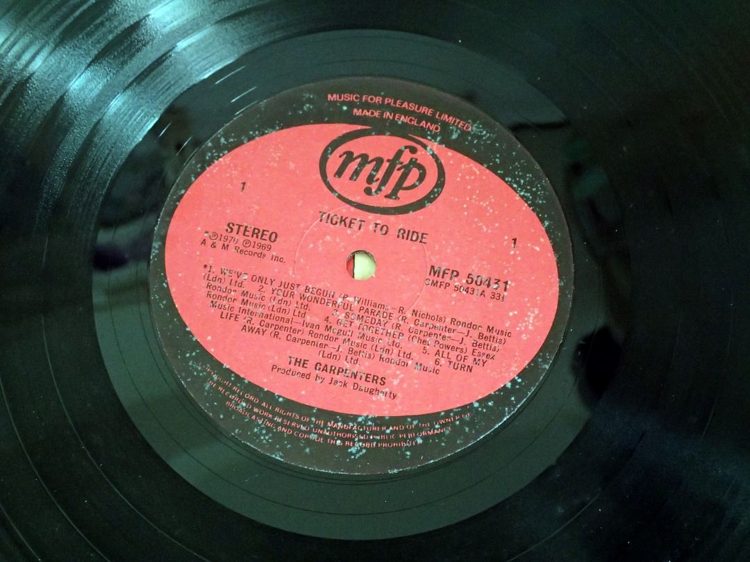 The Carpenters - Ticket to Ride Vinyl, Hobbies & Toys, Music & Media ...