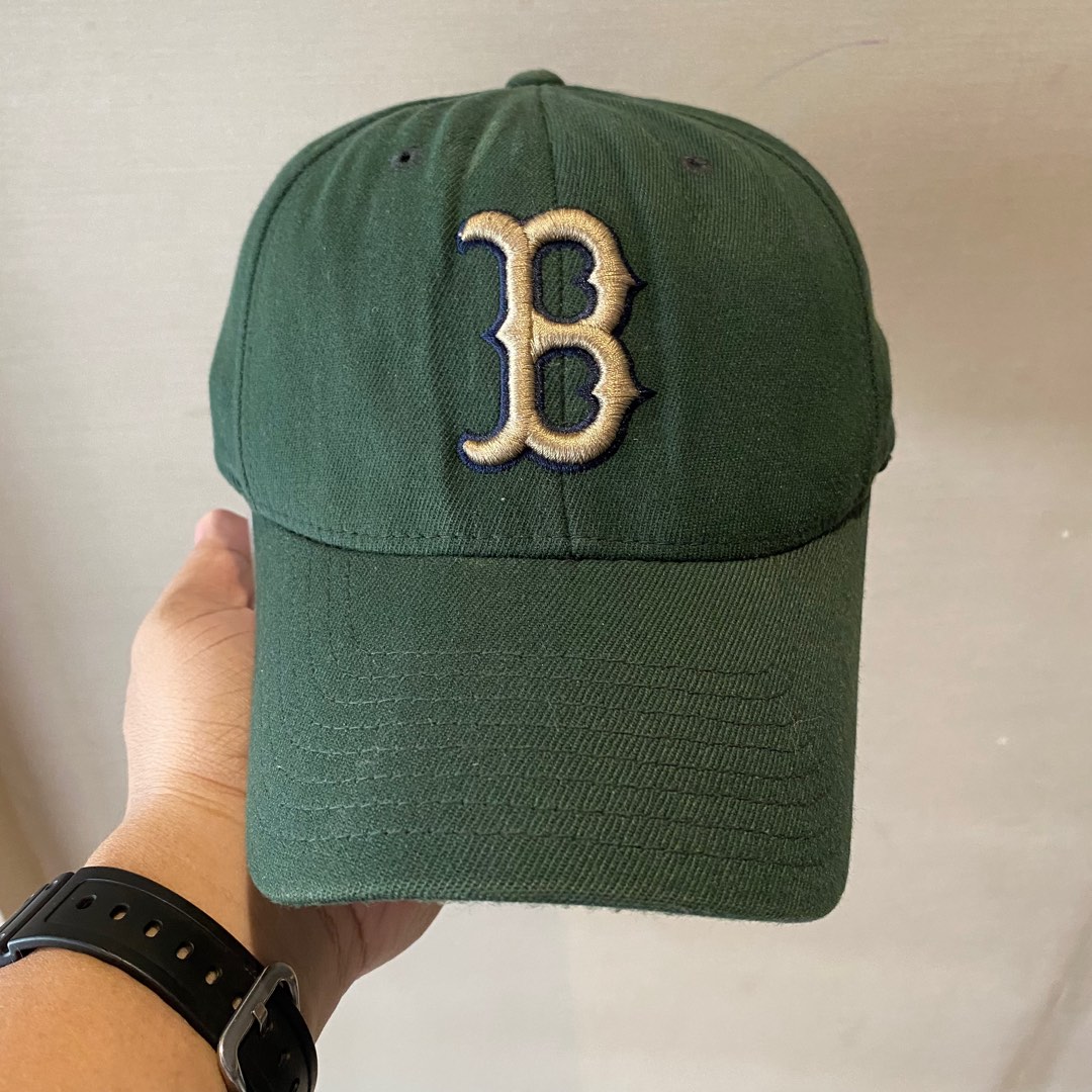 Topi Caps Baseball MLB logo B Boston Hijau Botol, Fesyen Pria ...