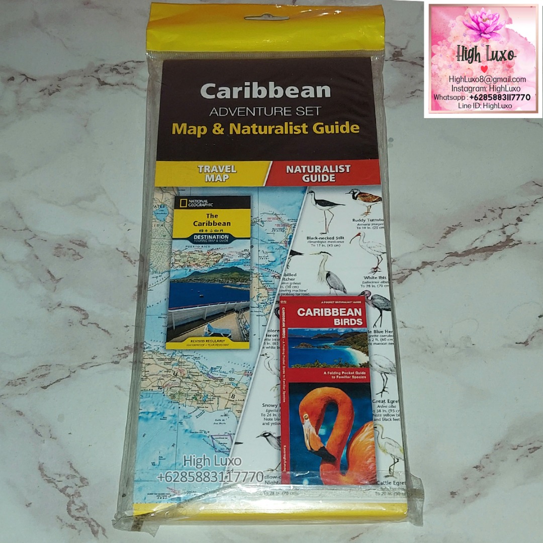 Travel Map Peta Caribbean Adventure National Geographic Set Isi 2 ...