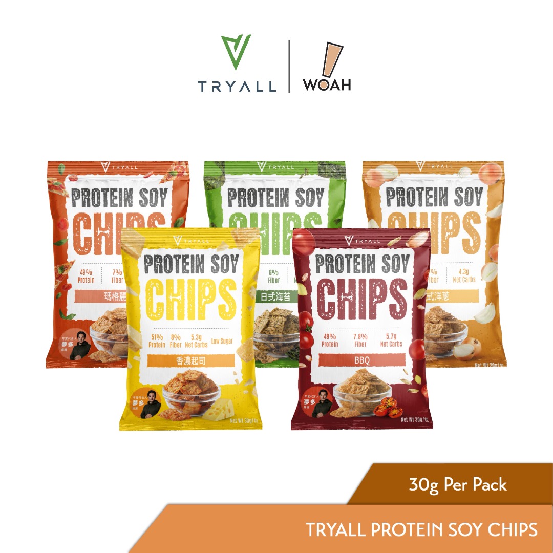 Tryall Protein Soy Chips (30g) - ( Pack Of 5 ) ( UP:$24 ), Health & Nutrition, Health ...