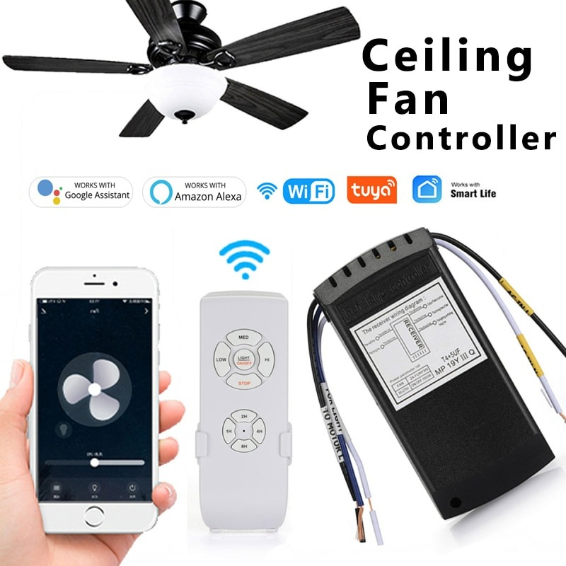 Tuya Smart Life Ceiling Fan Controller WIFI Fan Light Kit With RF ...