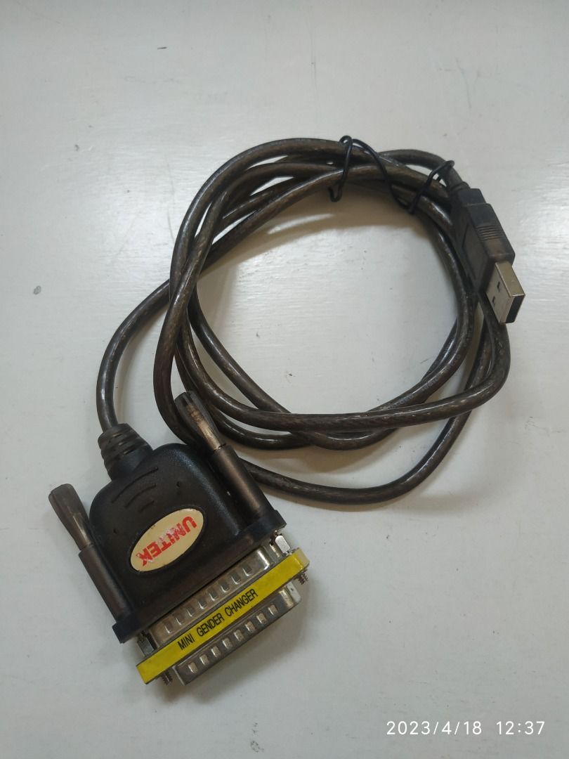 Unitek USB to Serial 25-pin RS232 adapter ; Unitek adapter ; USB serial ...