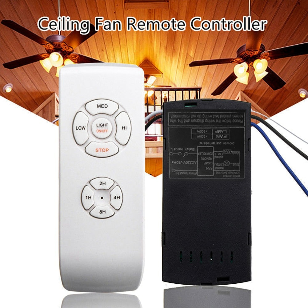 Universal Ceiling Fan Remote Control Kit with Receiver for AC motor Fan ...