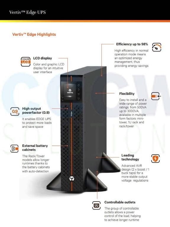 Vertiv Edge UPS, Computers & Tech, Office & Business Technology on ...