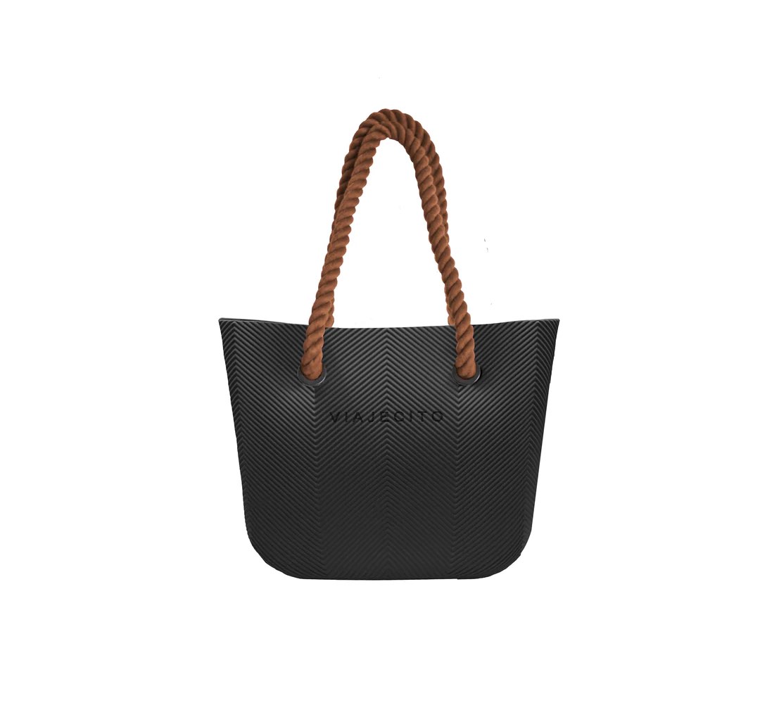 VIAJECITO Herringbone Midi Tote (Limited Edition), Women's Fashion ...