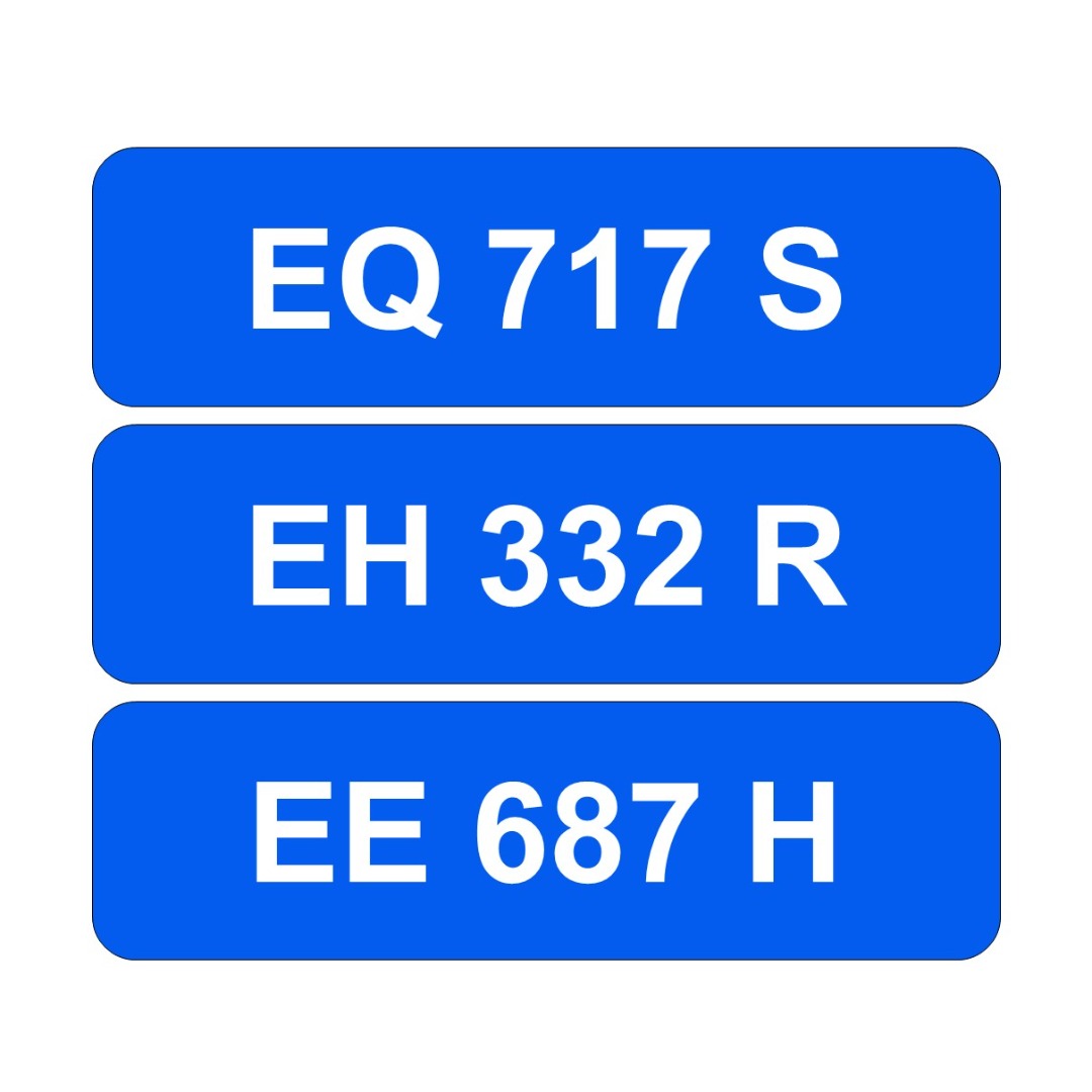 Vintage 3-Digit Car Number Plate for Sale: 717, 332, 687, Car ...