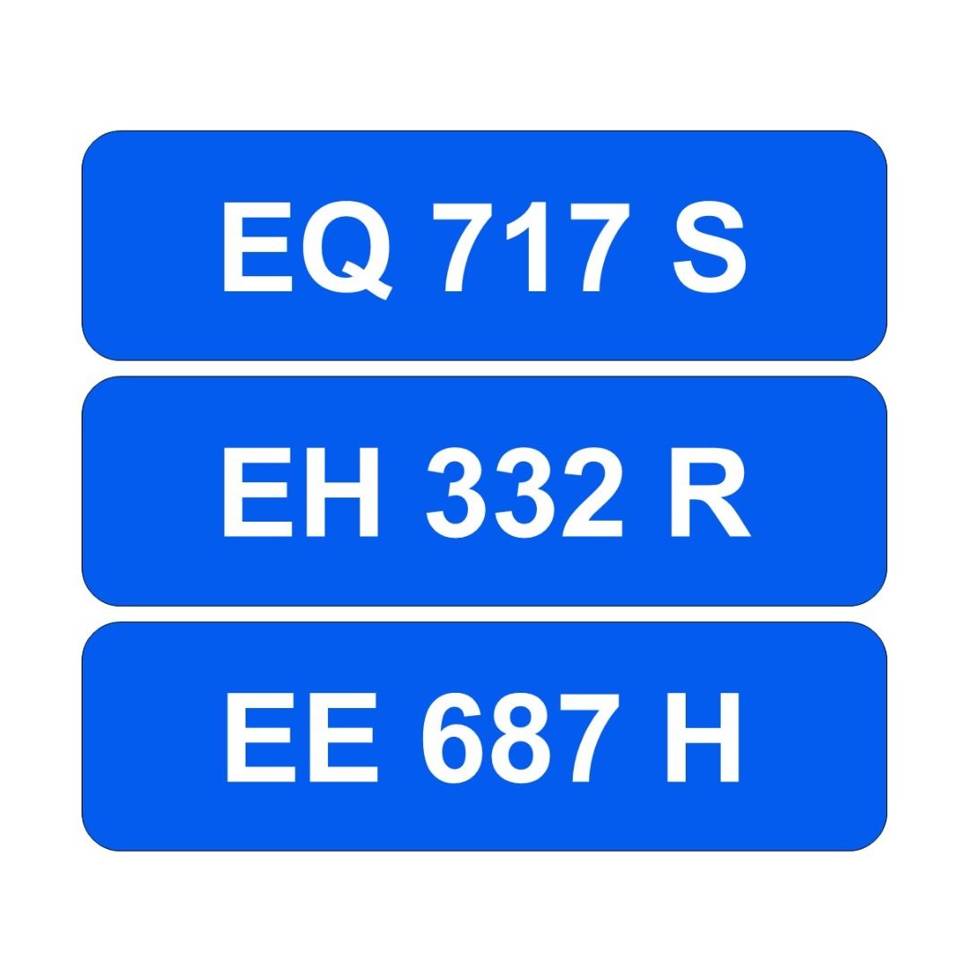 Vintage 3-Digit Car Number Plate for Sale: 717, 332, 687, Car ...
