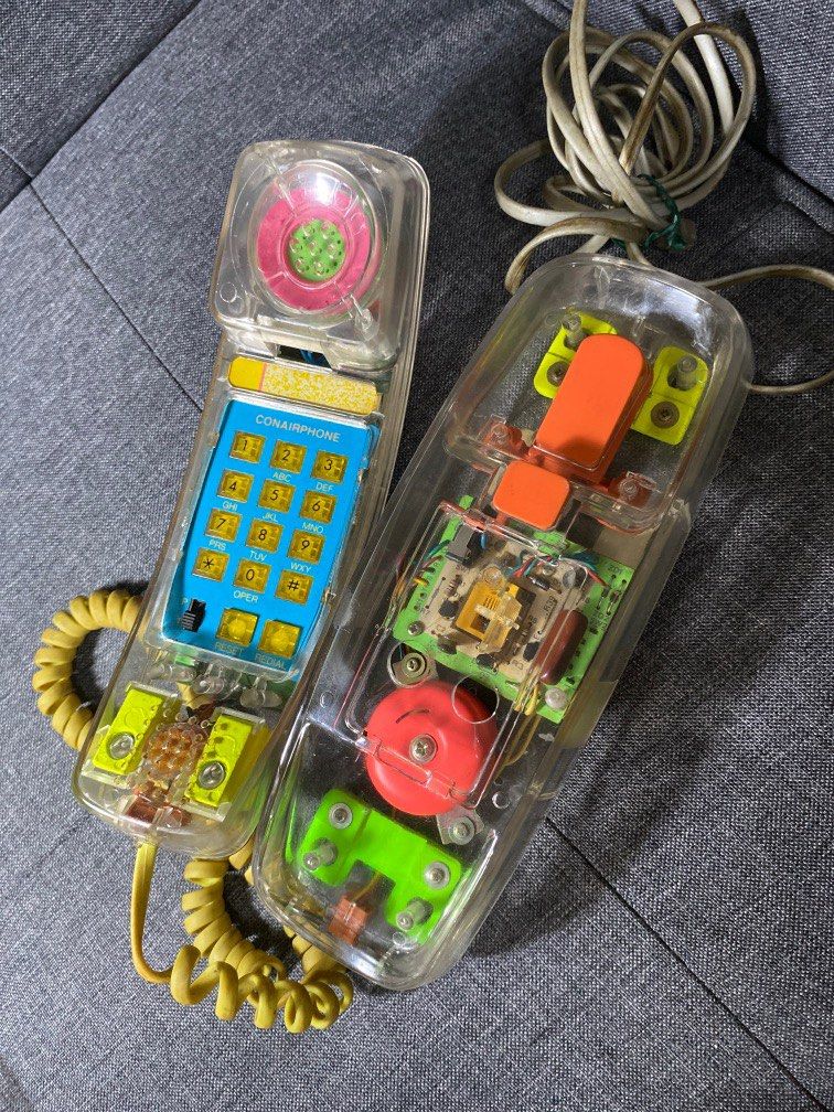 Vintage Conair Neon Transparent Telephone SW205 Retro 90's UNTESTED on ...