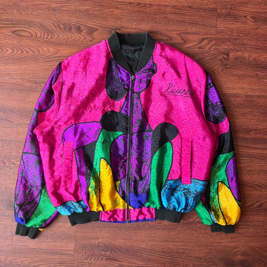 Vintage Picasso Art Reversible Bomber Jacket On Carousell