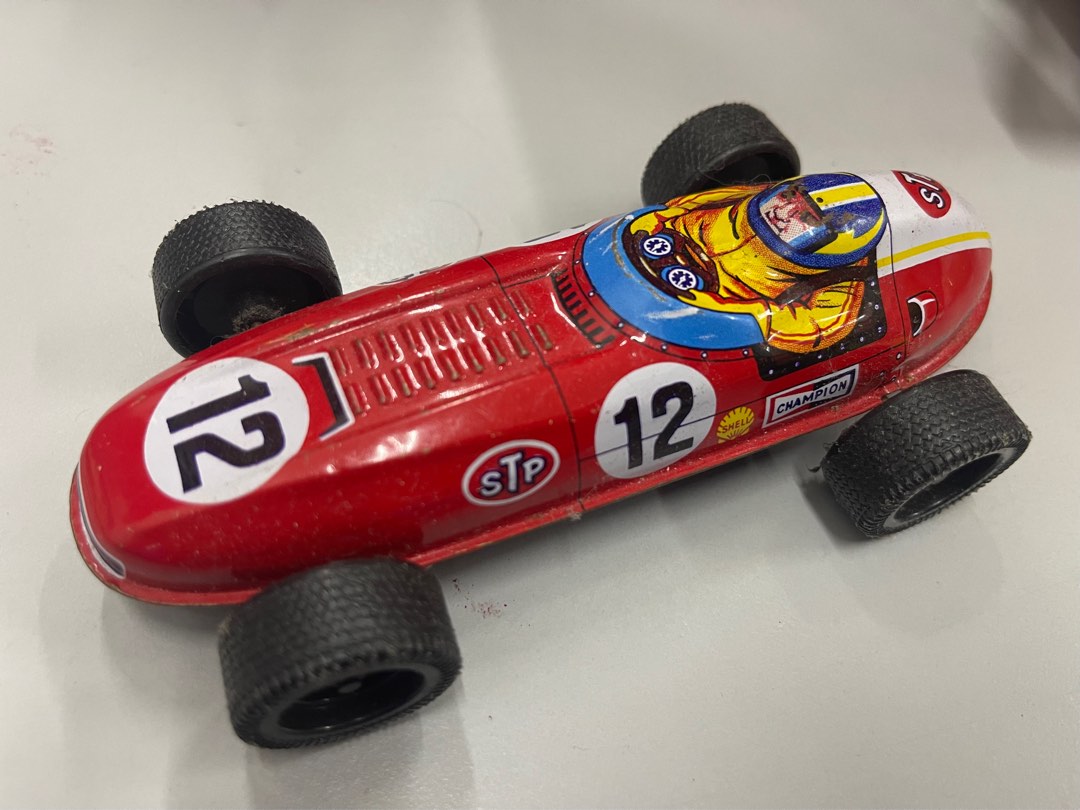 Vintage Tin Racing Car #12 Champion Stp Made In Japan Collectible ...