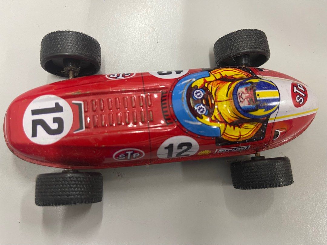 Vintage Tin Racing Car #12 Champion Stp Made In Japan Collectible ...