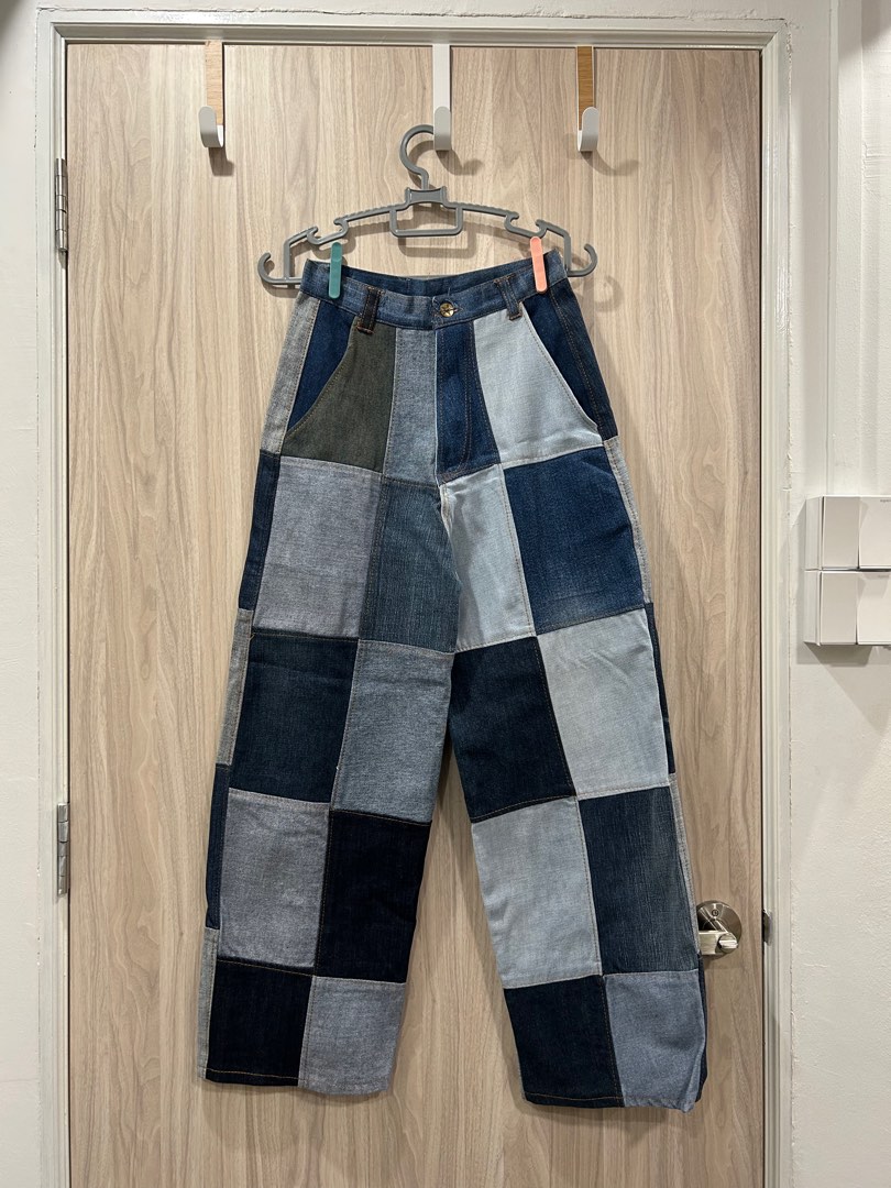 Vintage Wknd Patchwork Reworked Pants, Women's Fashion, Bottoms, Jeans ...