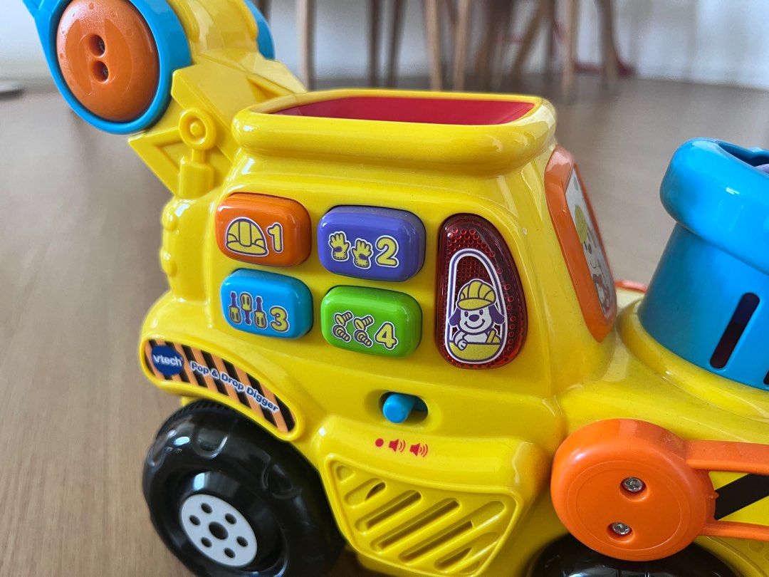 Vtech pop-a-balls push & pop bulldozer, Babies & Kids, Infant Playtime ...