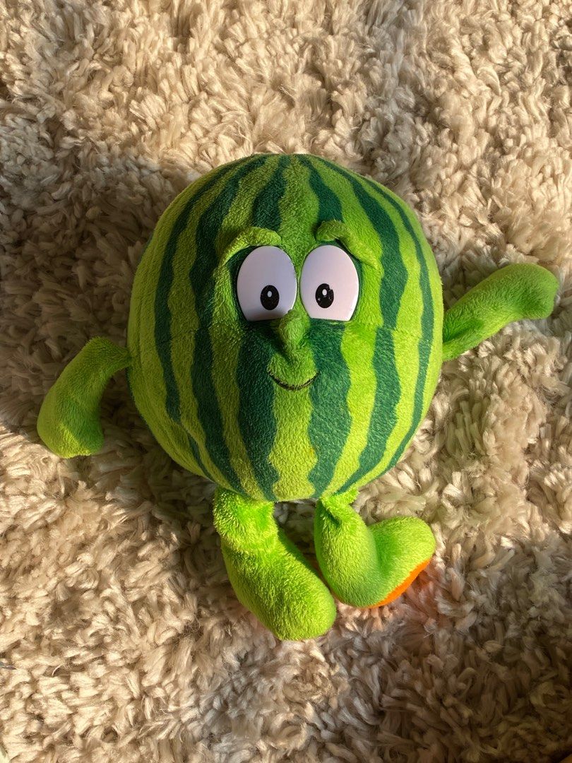 Watermelon plush toy, Hobbies & Toys, Toys & Games on Carousell