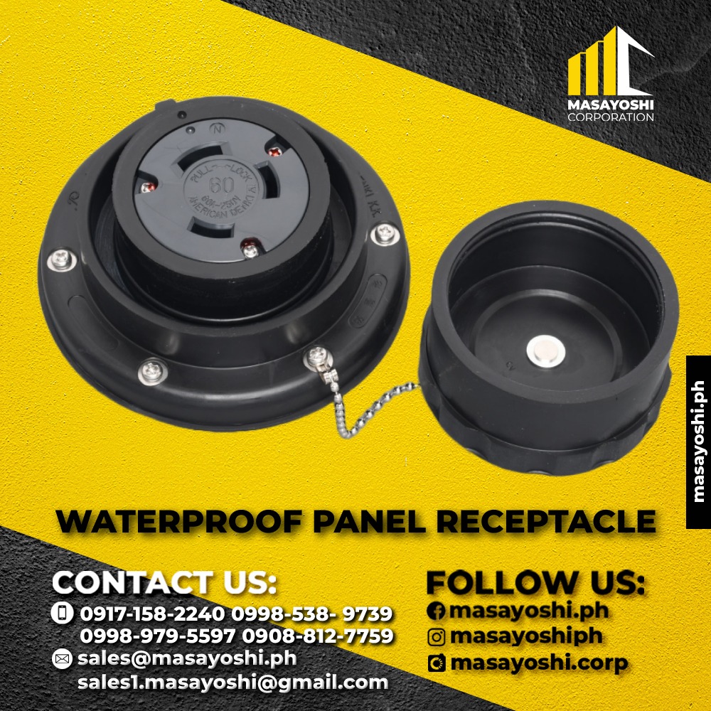 waterproof panel receptacle, 3-Pole 3-Wire 60A 250V, Commercial ...