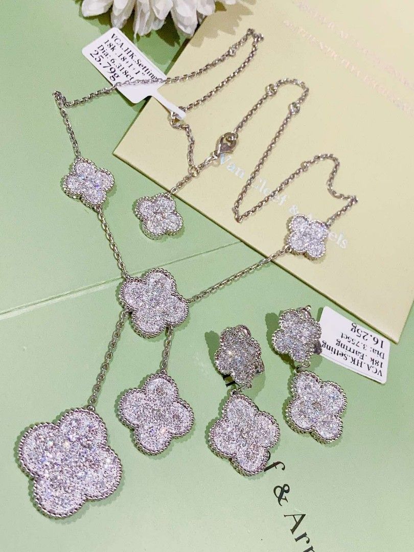 Wg VCA Full Pave set Hk, Men's Fashion, Watches & Accessories, Jewelry ...