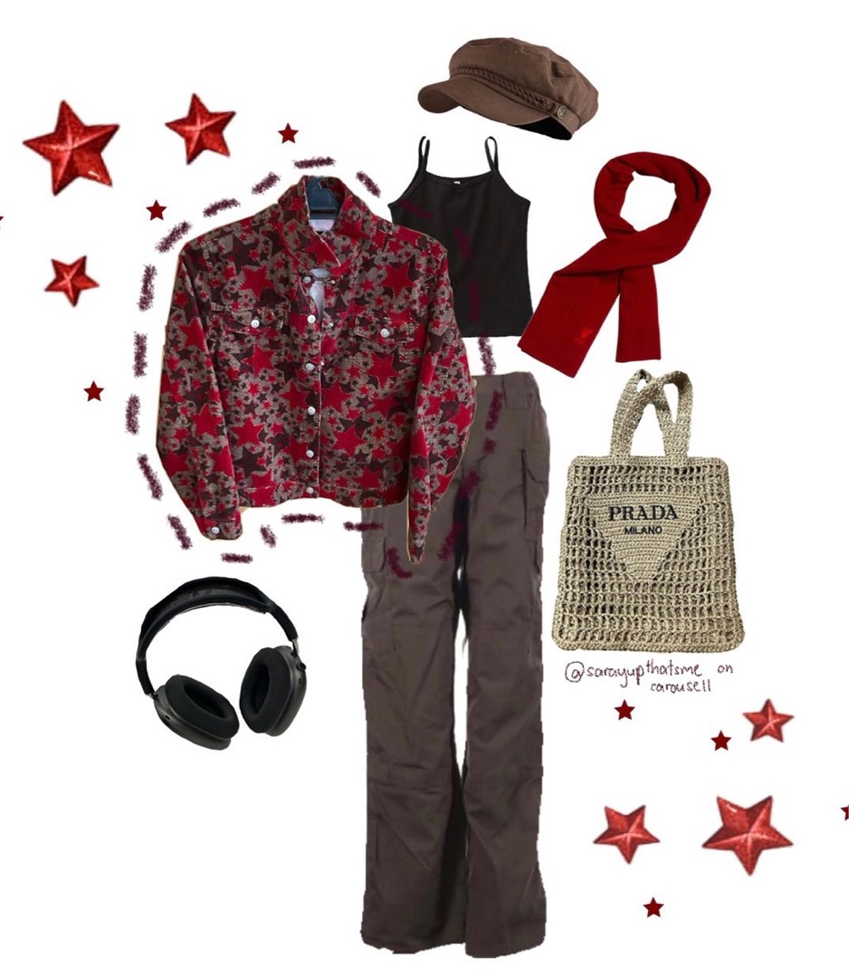 y2k rockstar aesthetic star jacket, Women's Fashion, Coats, Jackets and ...