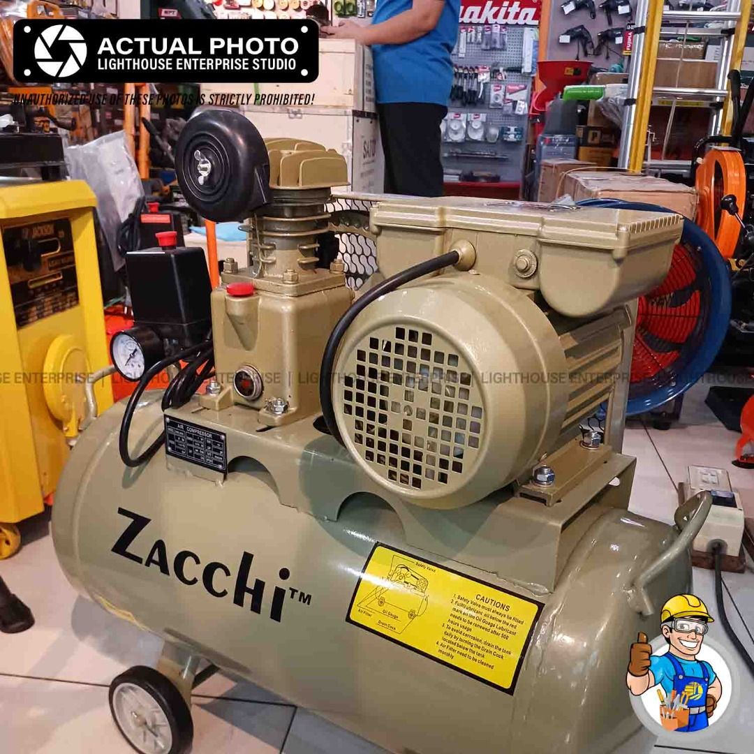 ZACCHI Italy Industrial Belt Type Air Compressor (ZAC-025)(Horizontal ...