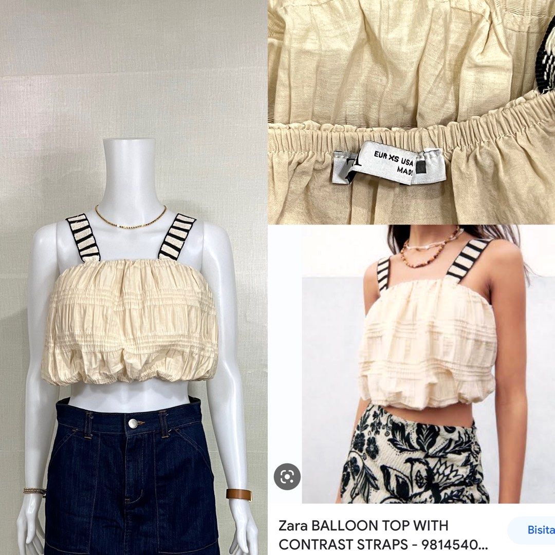 Zara Balloon Top, Women's Fashion, Tops, Sleeveless on Carousell
