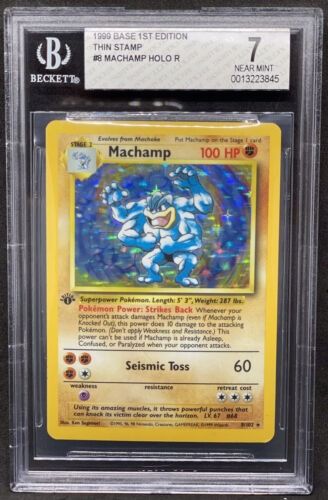 outlets price Machamp 8/102 Base Set 1st Edition Mint Holo Pokemon 1999 WOTC Vintage Card