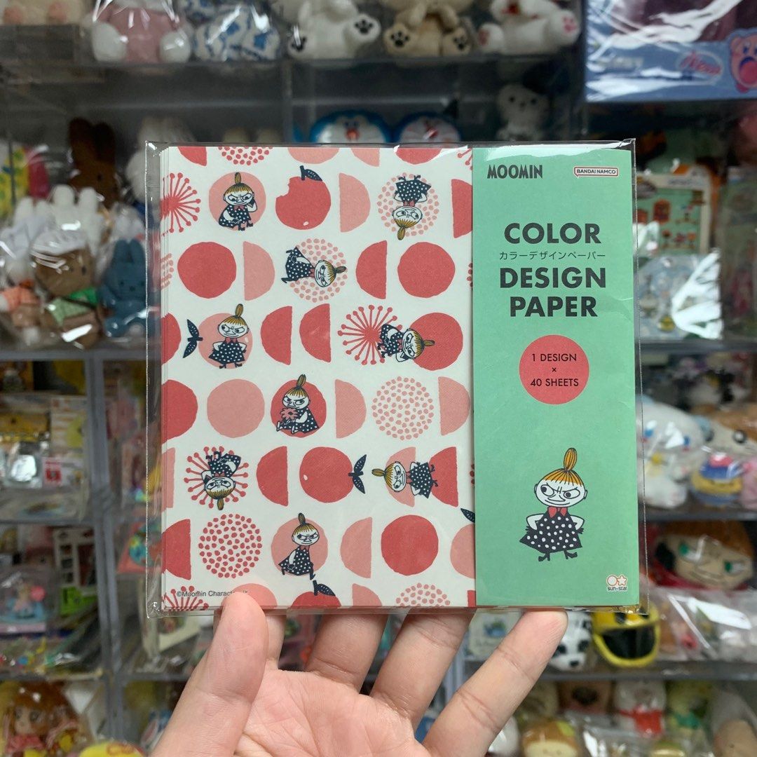 日版 Moomin 姆明 Color Design Paper (摺紙/包禮物適用) - 紅白波點 LittleMy 小美款, 興趣及遊戲 ...