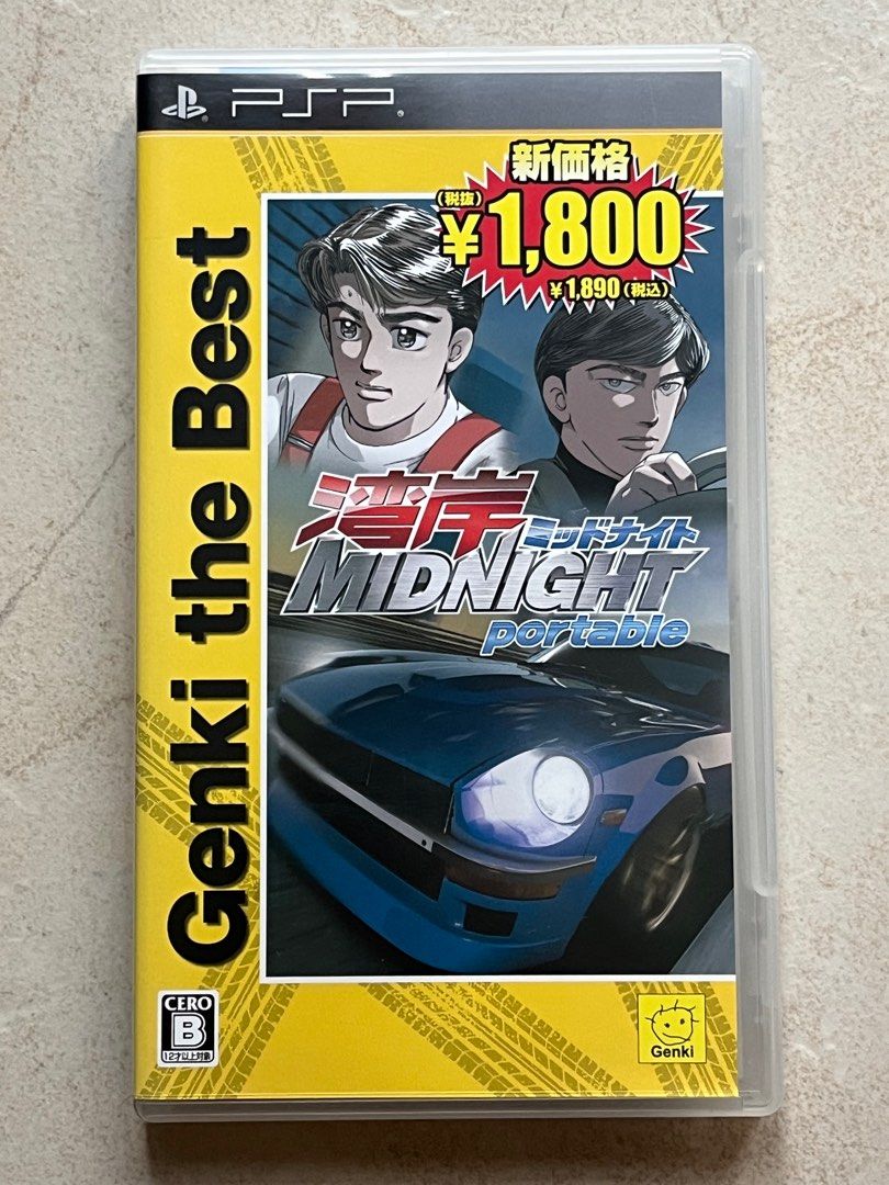 日版 PSP GENKI 灣岸 WANGAN MIDNIGHT PORTABLE 街機移植 CAR RACING GAME 首都高速賽車 黑夜 ...