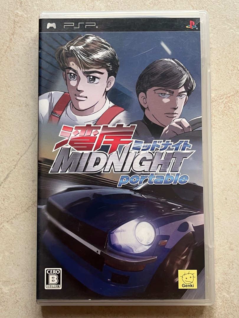 日版 PSP GENKI 灣岸 WANGAN MIDNIGHT PORTABLE 街機移植 CAR RACING GAME 首都高速賽車 黑夜 ...