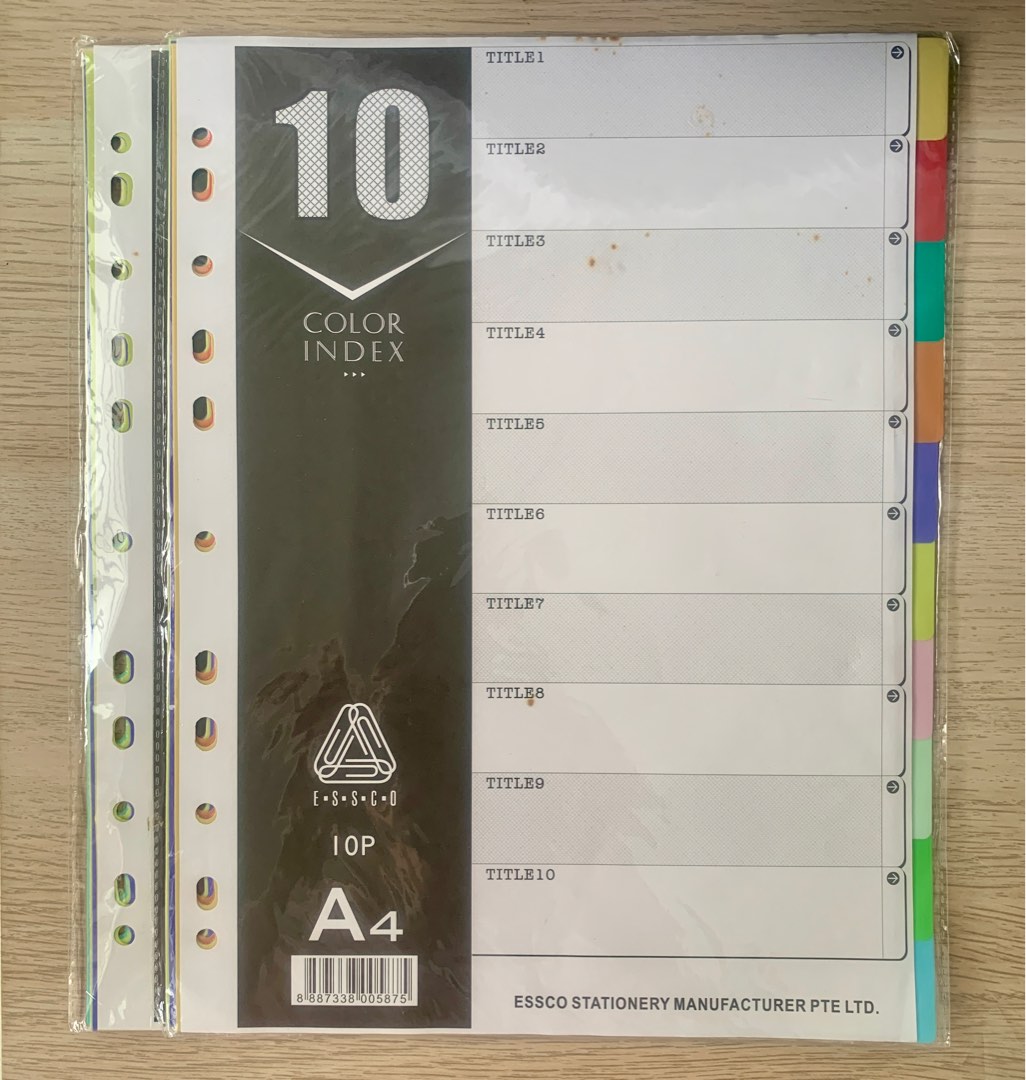 A4 File Divider, Hobbies & Toys, Stationery & Craft, Stationery ...