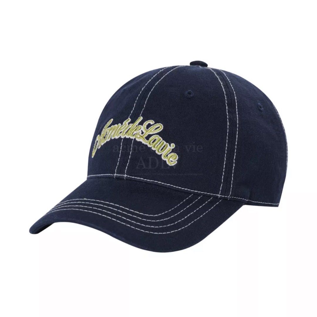 [ADLV X LISA] Script Logo Color Embroidery Ball Cap, Men's Fashion ...